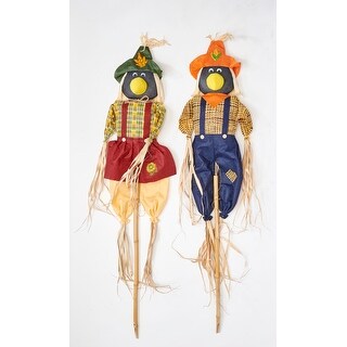 60" Outdoor Harvest Crow on Pole, Set of 2 - Bed Bath & Beyond - 40390011