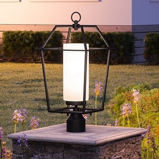 Luxury Minimalist Outdoor Post Light, 21.125"H x 11"W, with Modern ...