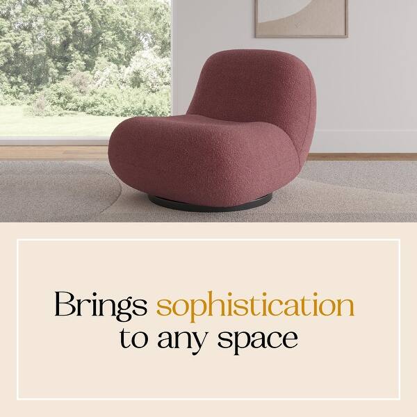 Cortney's Collection Crosby Boucle Swivel Chair - Bed Bath & Beyond ...