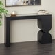 Black Metal Geometric Living Room Console Table with Stacked Arched Table Leg - Bed Bath ...
