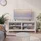 TV Stand for 65 Inch, White Wood Cabinet with 4 Shelves, Fits 50-65 ...