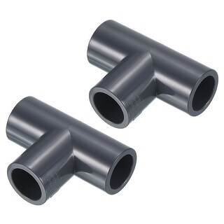 3 Way UPVC Tee Pipe Fittings, Joint Coupling Pipe Adapter, 2pcs - Dark ...