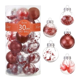 Christmas Ball Ornaments Christmas Tree Decorations Balls 2.4"/6CM ...