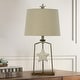 27.25 " Pair of Antique Brown/White Starfish Medallion Table Lamps with ...