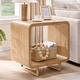 23.6" End Table Set of 2, 2-Tier Side Table with Charging Station ...