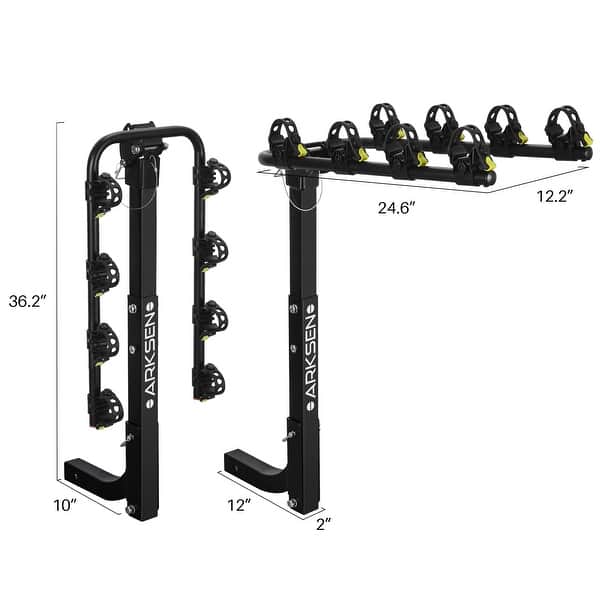 Arksen Premium 4-Bike Carrier Rack Hitch Mount Swing Down Bicycle Rack ...