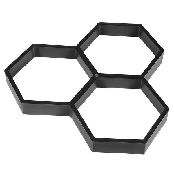 Walk Maker Irregular Concrete Cement Stepping Stone Path Paver - Black ...