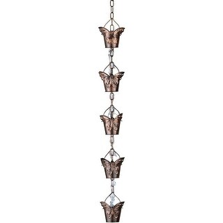 SkyMall Decorative Rustic Iron Butterfly Rain Chain - Bed Bath & Beyond ...