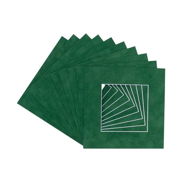 12x12 Mat for 8x8 Photo - Green Suede Matboard for Frames Measuring 12 ...