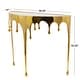 Gold Aluminum Metal Drip Console Table with Melting Designed Legs and ...