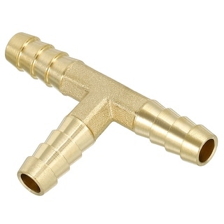 Barb Tee Fitting, 3 Way Union T-Shaped Brass Hose Barbed Fittings ...