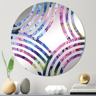 Designart "Pink And Purple Hydrangea Sunset I" Hydrangea Pink Wall ...