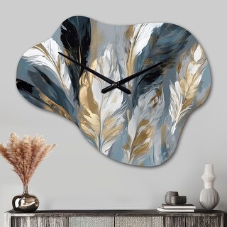 Gold And Grey Impressions Of Bohemian Energy I - Boho Feather Large ...