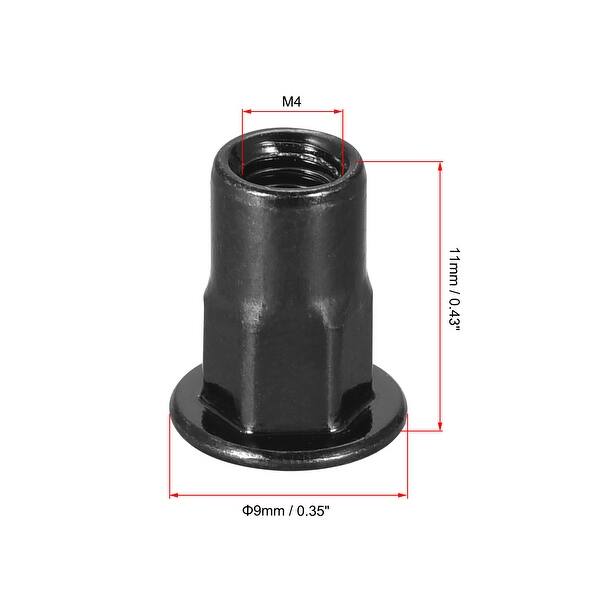 Rivet Nuts Half Hexagonal Carbon Steel Flat Head Threaded Nuts - Bed ...