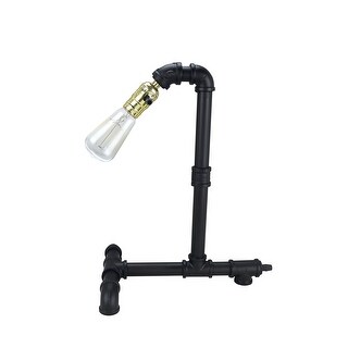 Aspen Creative Metal Pipe Table Lamp, Vintage Design Antique Brass ...