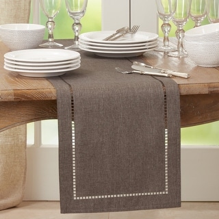 Table Runner with Laser-cut Hemstitch - Bed Bath & Beyond - 31635254