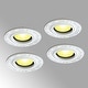 White Urethane Recessed Spot Light Trim Ceiling Medallion 6" ID X 10 ...