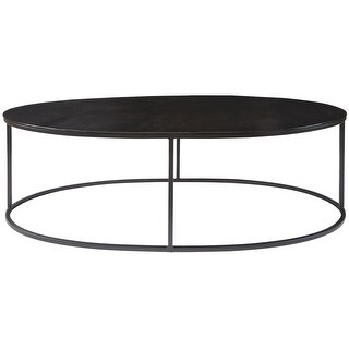 Uttermost 25152 Coreene 48"W Oval Modern Industrial Cocktail Coffee ...