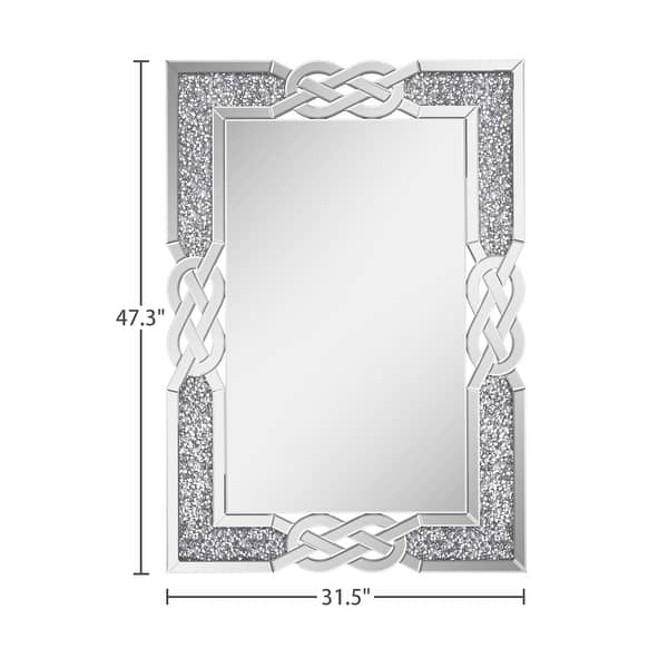 KOHROS Rectangle Crystal Decorative Wall Mirror - 31.5 in. x 47.2 in ...