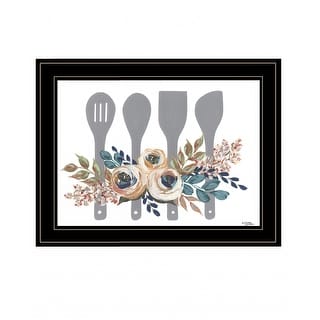 Fall Floral Baking Utensils 2 Black Framed Print Wall Art - Bed Bath ...
