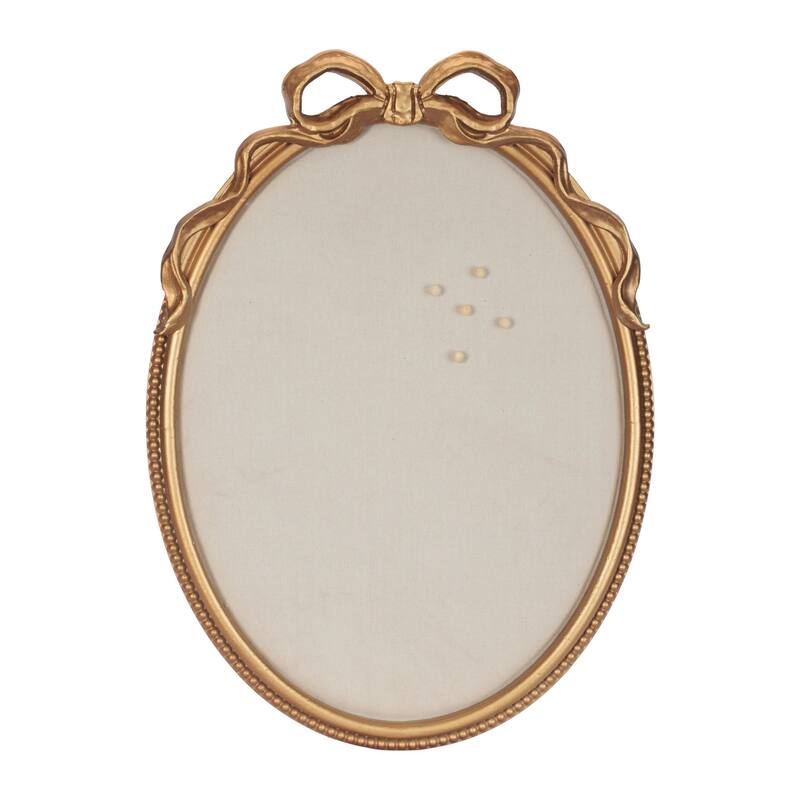Oval Pin Board Frame with Elegant Bow Accent 23.5