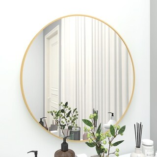 28 in Large Round Farmhouse Wall Mirror, Make Up Vanity Mirror, with ...