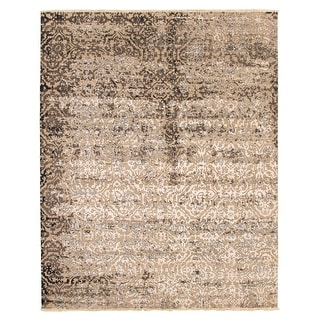 ECARPETGALLERY Hand-knotted Heritage Light Khaki Wool Rug - 8'2 x 10'1 ...
