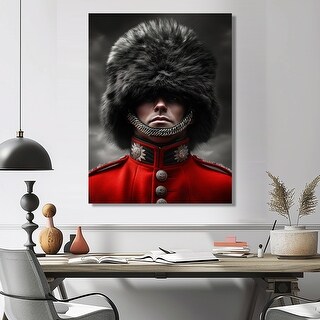 Designart "Royal British Guardsman Photo II" Army Canvas Wall Art ...