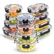 JoyFul 24 Piece Glass Food Storage Containers Set with Airtight Lids ...