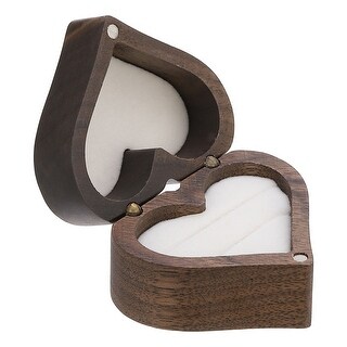 Wooden Ring Boxes, Heart Shaped Ring Boxes - 56x60x35mm - Bed Bath ...