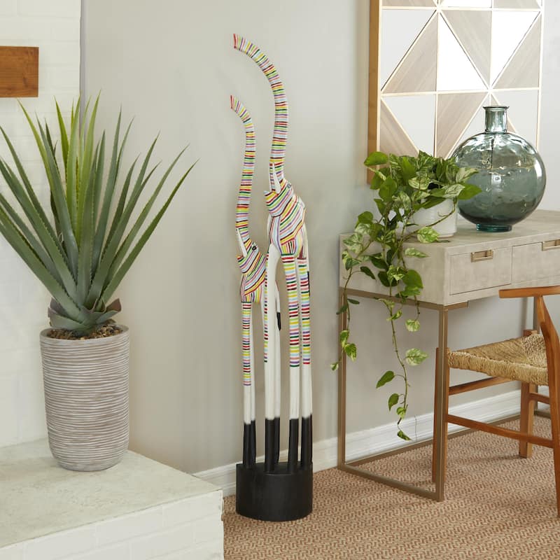 Metal Animal Indoor Outdoor Tall Decorative Sculpture with Detailed ...