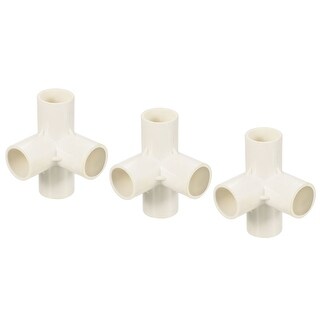 0.78inch Pipe Fitting, 3Pcs Splitter Duct 4 ways Hose Connector - White ...