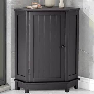 Bathroom Storage Cabinet with 2 Shelves, Free Standing Corner Cabinet ...