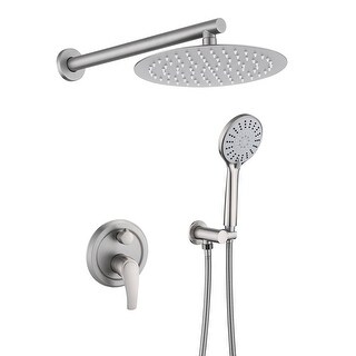 Wall Mounted 3-Way Exposed Install Complete 10'' Shower System with ...