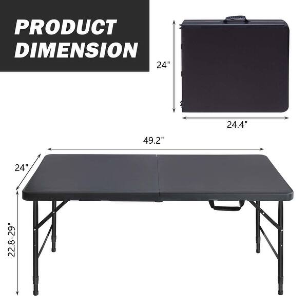 Portable Folding Table Indoor&Outdoor Foldable Table - Bed Bath ...
