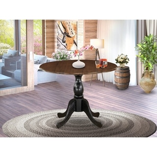 East West Furniture Dublin Modern Kitchen Table - a Round Table Top ...