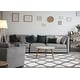 Fairmont Collection - White/Grey Curvy Lattice Rug - Bed Bath & Beyond ...