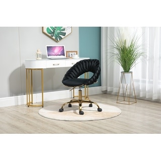 Modern Computer Office Chair, Adjustable Swivel Chair, Velvet Fabric ...