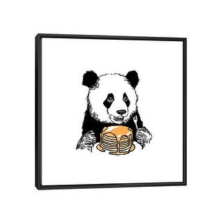 iCanvas "Pancake-Eating-Panda" by Jimbobart Framed - Bed Bath & Beyond ...
