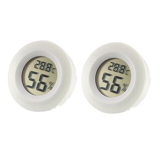 Round Digital Temperature Humidity Meter Thermometer Hygrometer 2pcs ...