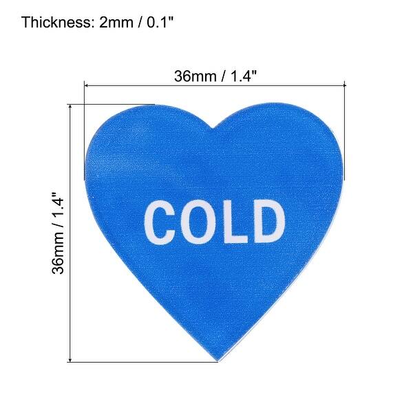 Self Stick Hot/Cold Water Labels, Acrylic Stickers Sign for Faucets ...