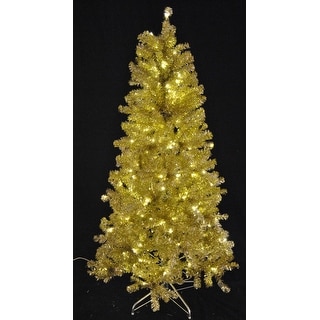 Christmas at Winterland WL-TTR-09-GO/SLV-LWW 9 Foot Tinsel Pre-Lit ...