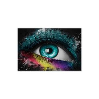 Colorful Eye Splash Art Print On Acrylic Glass by Johan Marais - Bed ...