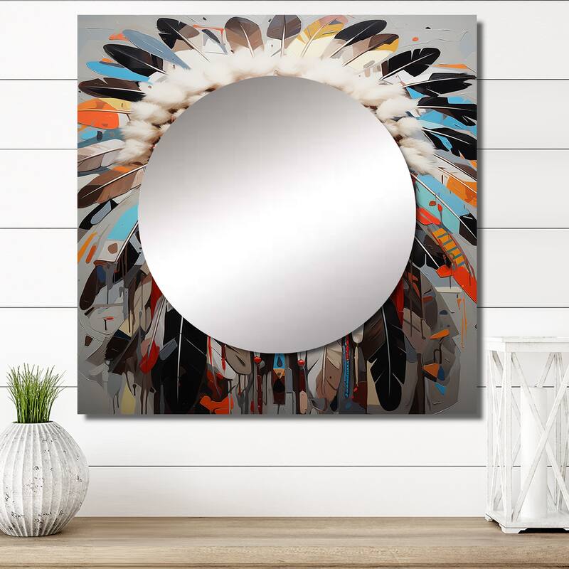 Designart "Native American Warrior Portrait" Native American Art Wall ...