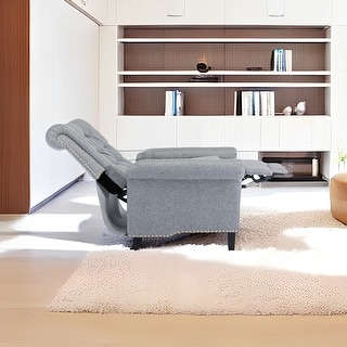 Pushback Linen Tufted Recliner - Bed Bath & Beyond - 37428063