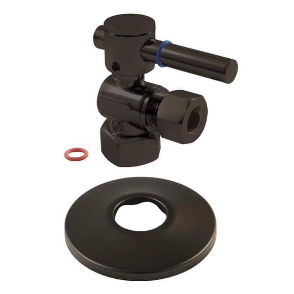 1/2-Inch FIP X 1/2-Inch OD Comp Quarter-Turn Angle Stop Valve with ...