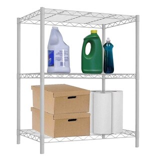 3 Tier Steel Wire Shelf, White - Bed Bath & Beyond - 28124881