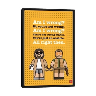 iCanvas "The Big Lebowski Lego Dialogue Poster" by Chungkong Framed ...