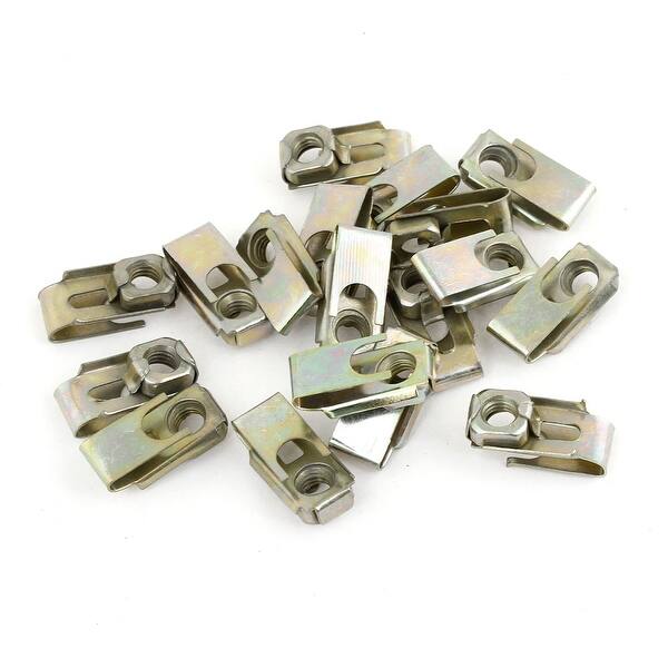 20pcs 24 x 11.5 x 10.5mm Spring U-Type Clips Speed Nuts Panel Fender ...