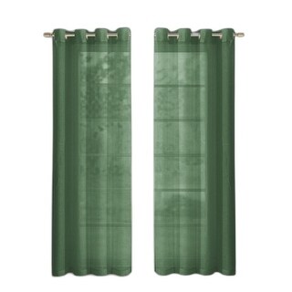 HomeRoots Set of Two 84" Sage Solid Modern Window Panels - 84" x 108 ...